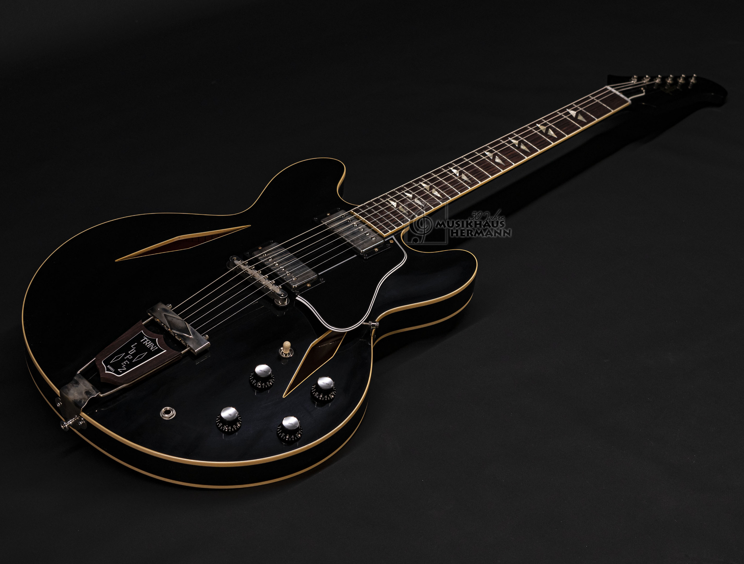 Gibson ES-335 Trini Lopez 1964 VOS Ebony | Musikhaus Hermann