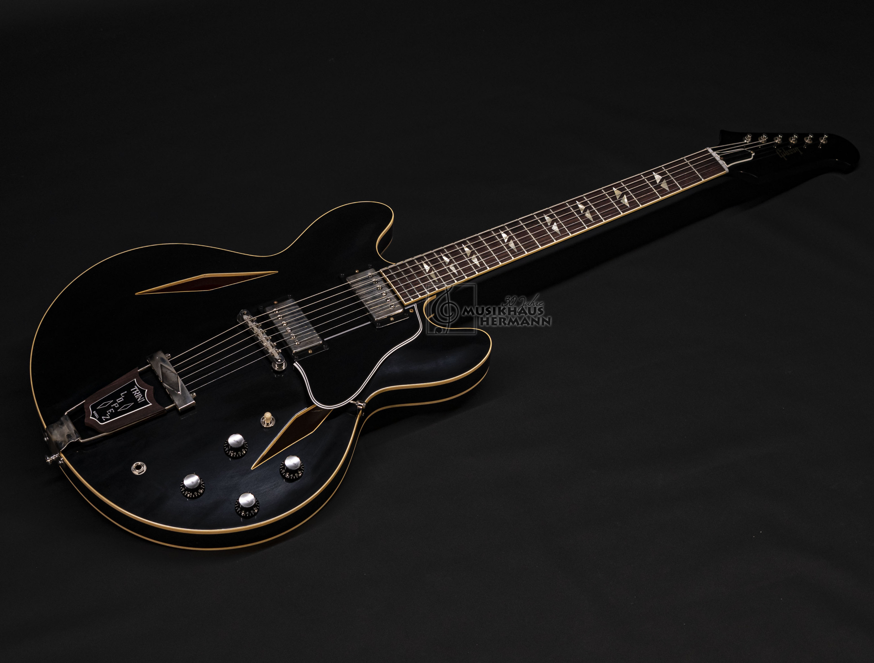 Gibson ES-335 Trini Lopez 1964 VOS Ebony | Musikhaus Hermann