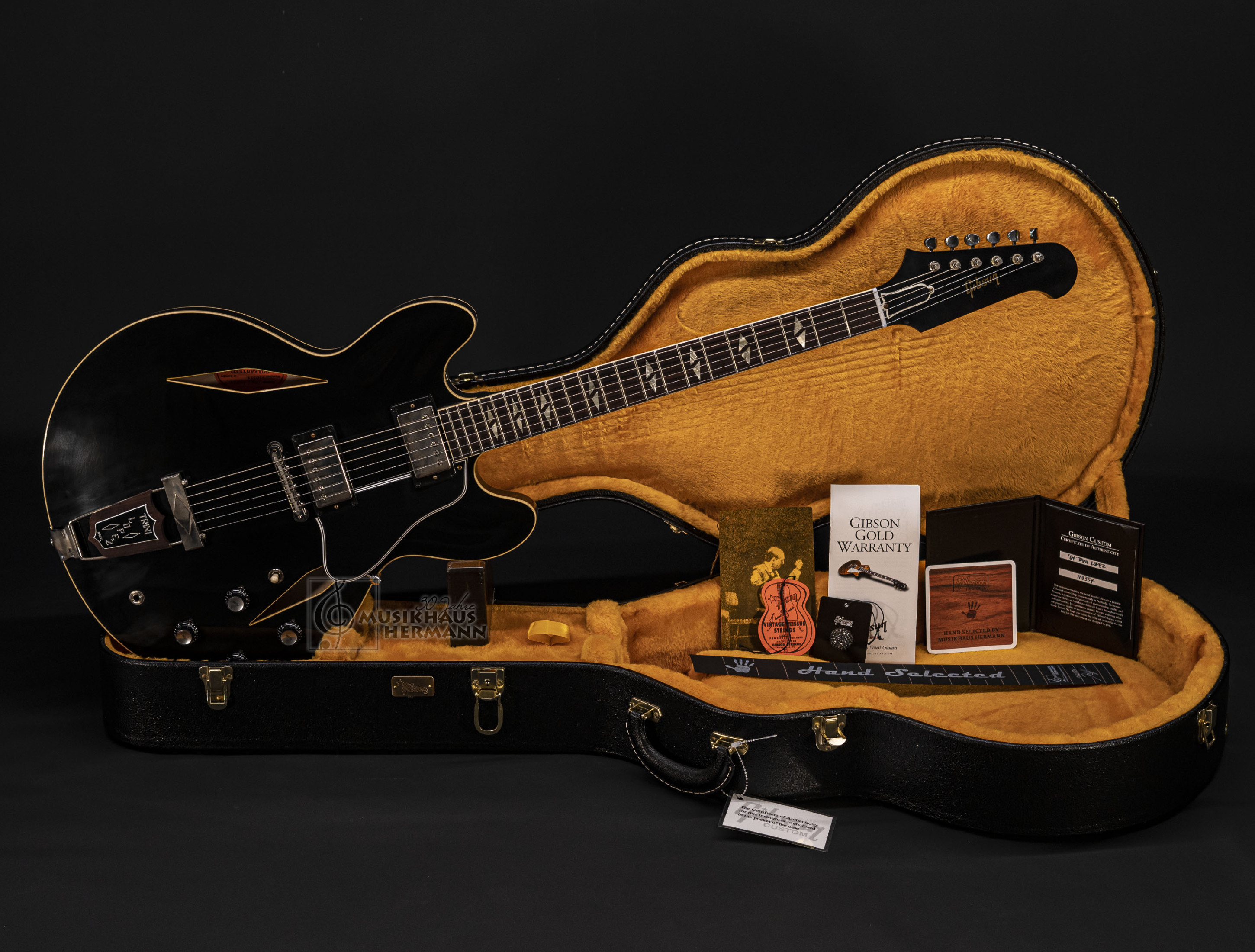 Gibson ES-335 Trini Lopez 1964 VOS Ebony | Musikhaus Hermann